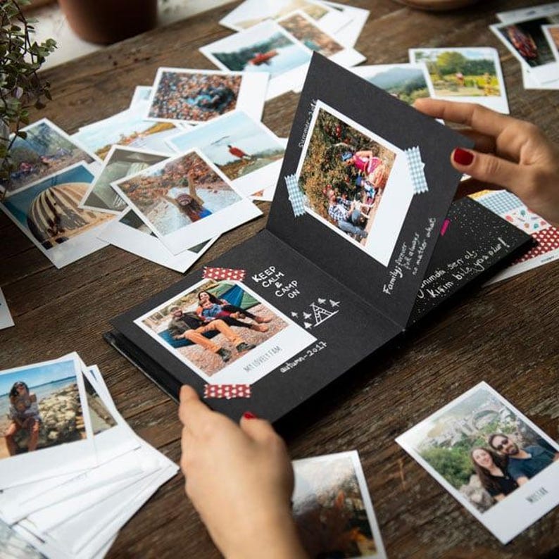 Personalized Memory Album With 20 Polaroid Prints | Scrapbook With ...