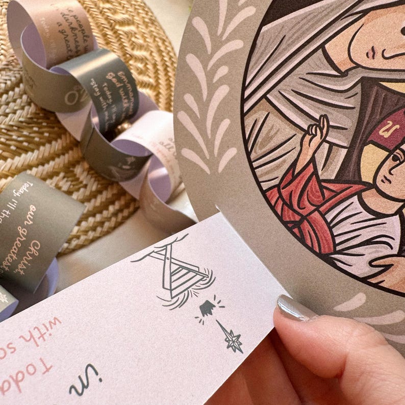 Printable Nativity Advent Paper Chain: Catholic Christmas Countdown ...