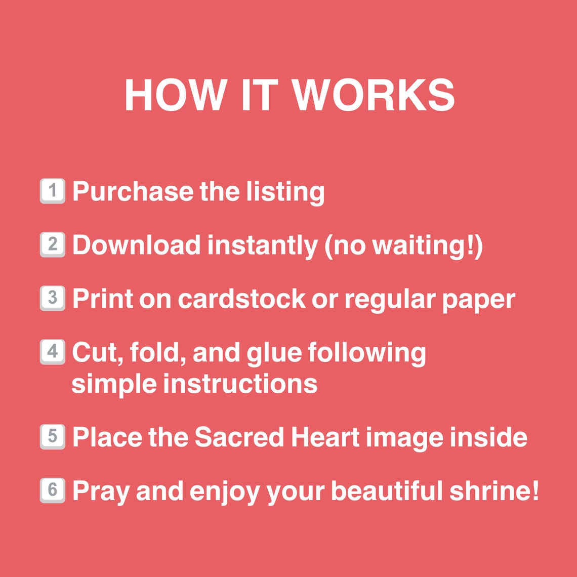 Sacred Heart of Jesus Shrine Printable: Catholic Kid's Craft (PDF) - Etsy