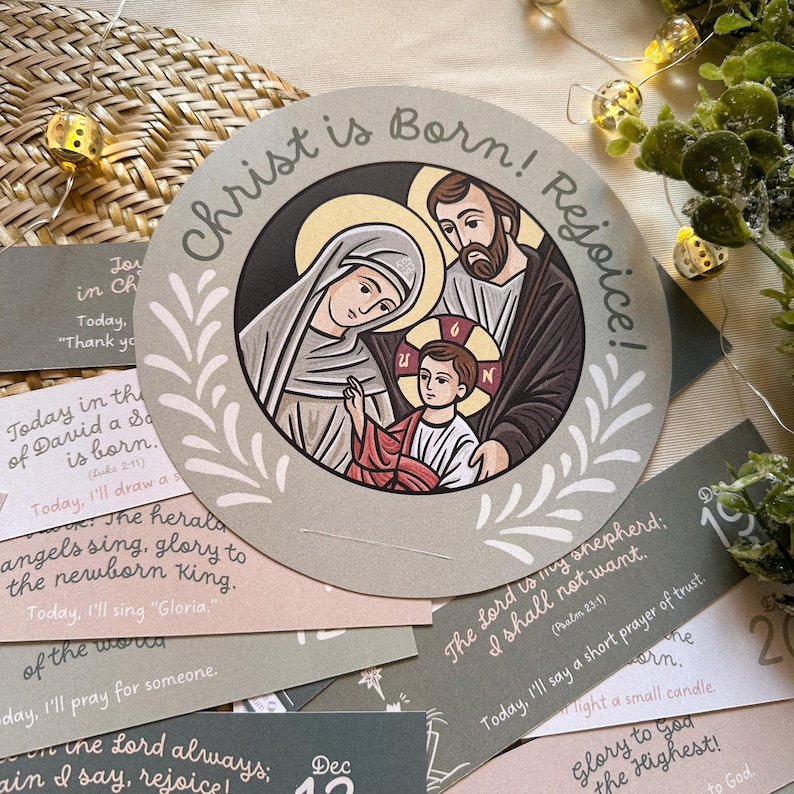 Printable Nativity Advent Paper Chain: Catholic Christmas Countdown ...