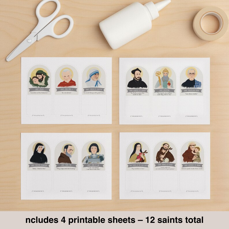 Printable Catholic Saints Mini Altars: Homeschool Activity (A4 + US ...