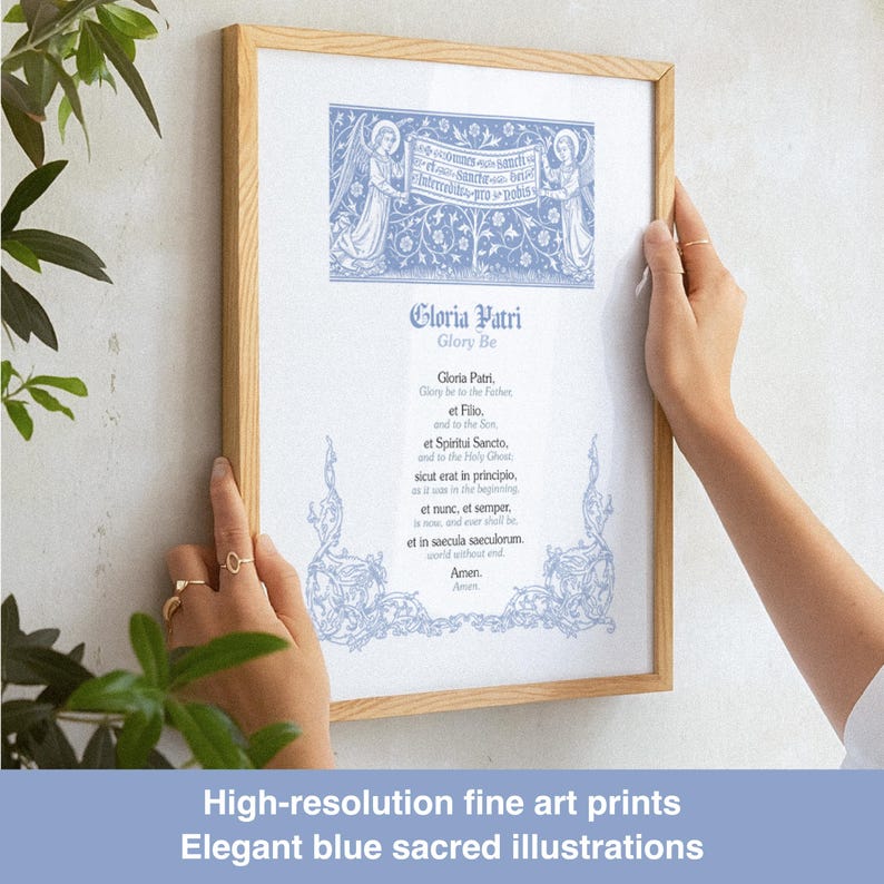 Gloria Patri Prayer Print: Catholic Trinity Art (PDF Download) - Etsy