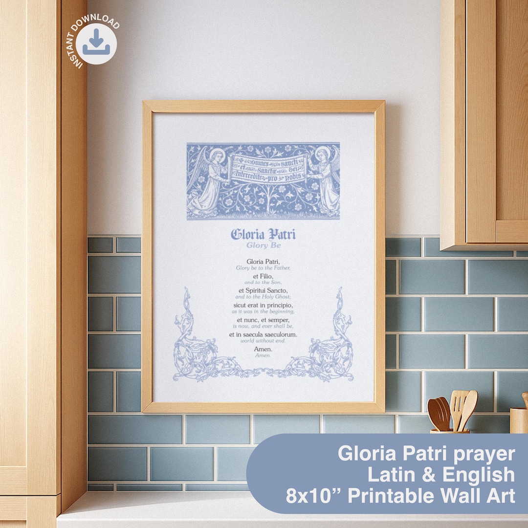 Gloria Patri Prayer Print: Catholic Trinity Art (PDF Download) - Etsy