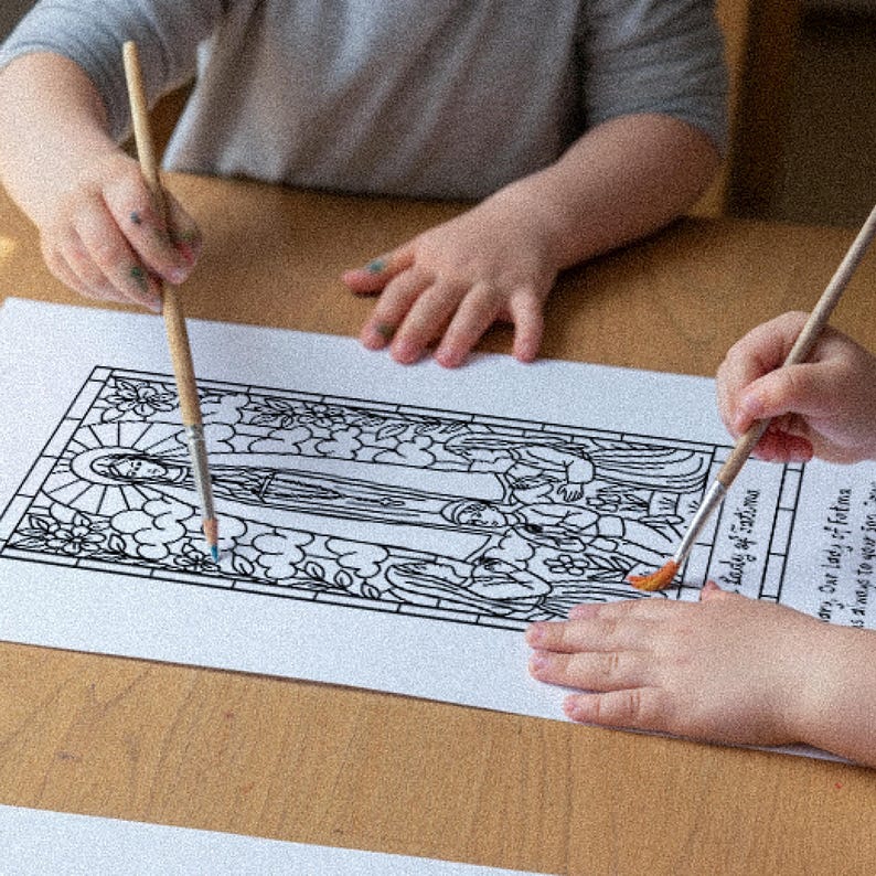 Marian Coloring Pages: Our Lady of Guadalupe, Fatima (printable PDF) - Etsy