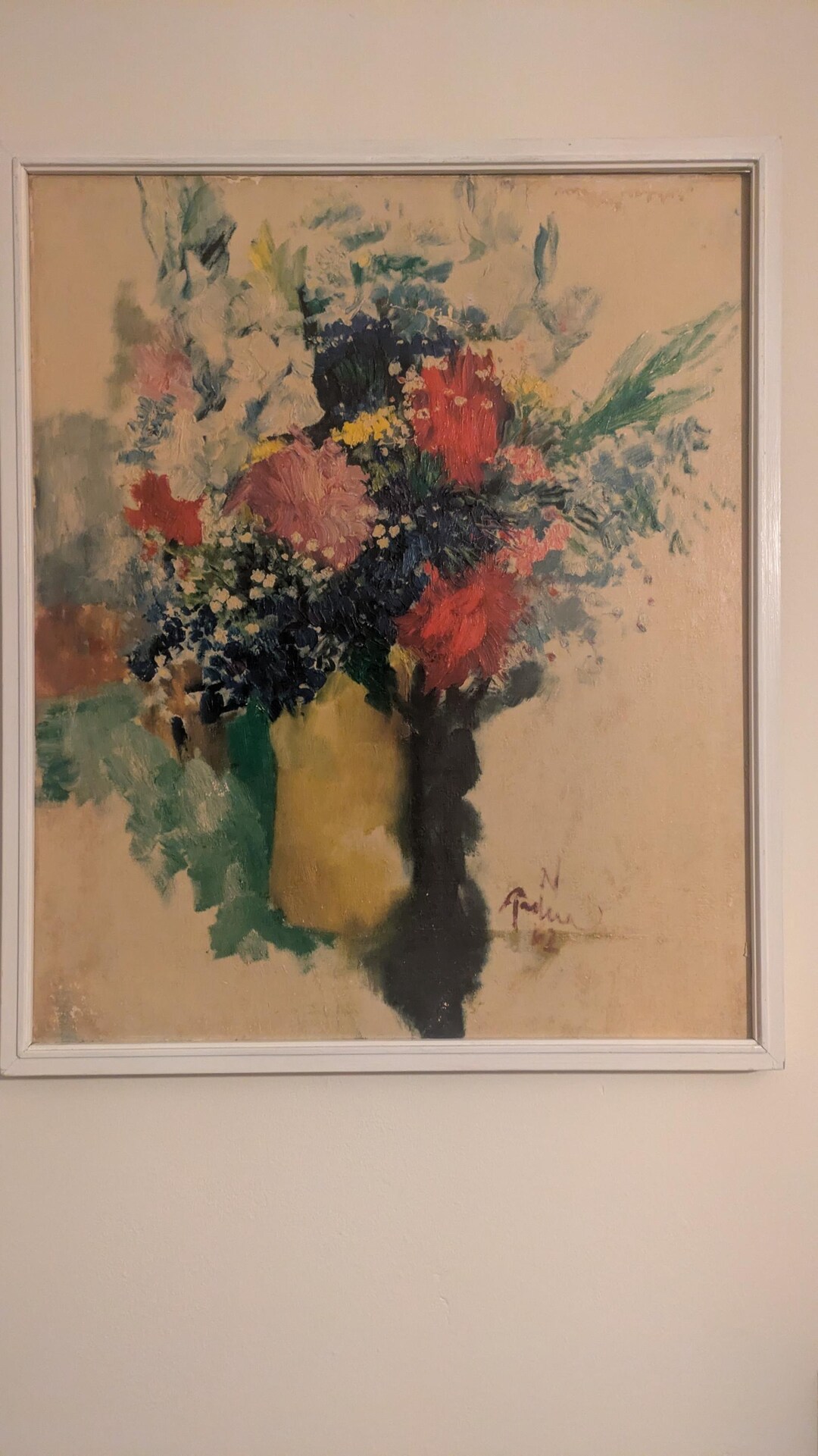 Paul Mathias Padua 1962 Fleurs Sur Long Blanc Original and Signed - Etsy