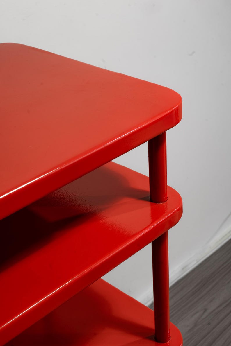 Modern Metal Shelf – Minimalist Metal Display Rack for Vinyl, Books ...
