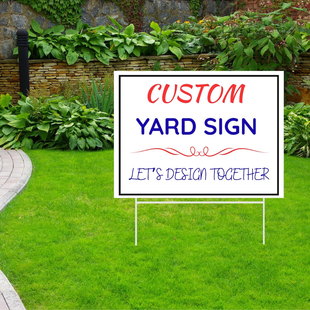 Personalized Design Yard Sign, Custom Metal Yard Sign, Outdoor Yard ...
