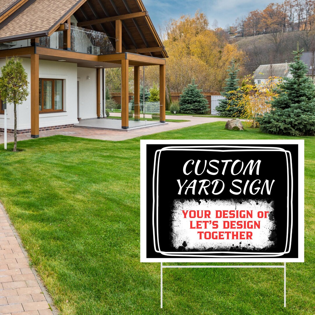Personalized Custom Design Yard Sign, Custom Metal Yard Sign, Outdoor ...