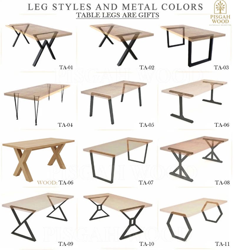 Walnut Live Edge Dining Table, Mid-century Modern Solid Wood Furniture ...