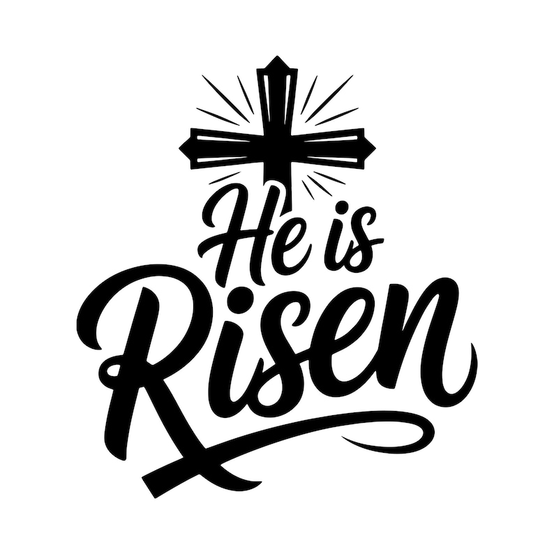 He is Risen SVG - Christian Cross PNG - Easter Resurrection Design ...