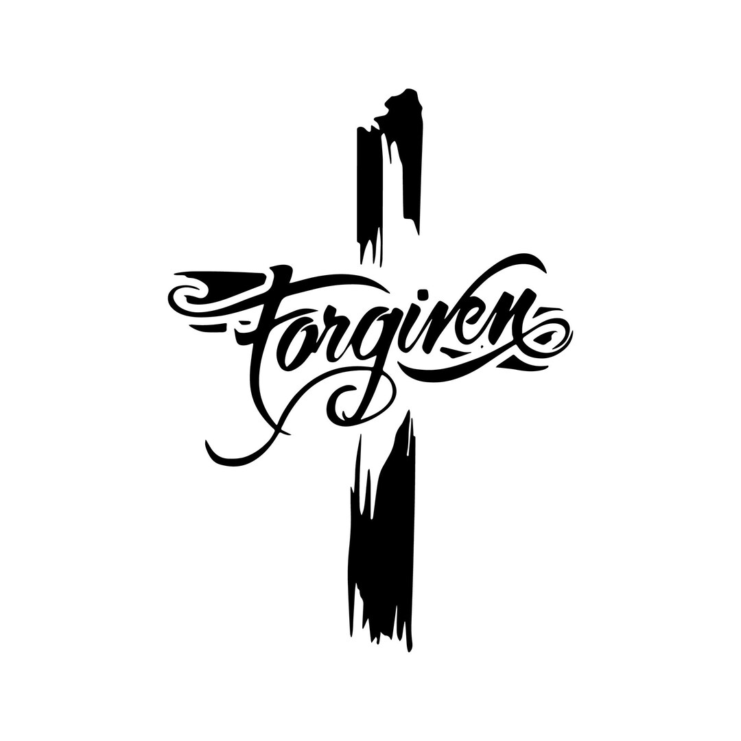 Forgiven SVG | Brush Cross PNG | Personalized Religious Jewelry ...