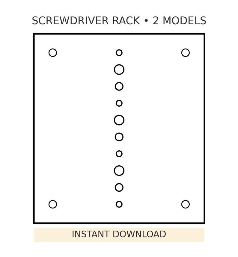 Screwdriver Rack SVG DXF | Tool Organizer 2-in-1 | Tabletop & Wall ...