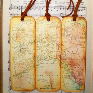 Alaska State Map Bookmarks Historical Map Bookmarks Gifts for - Etsy