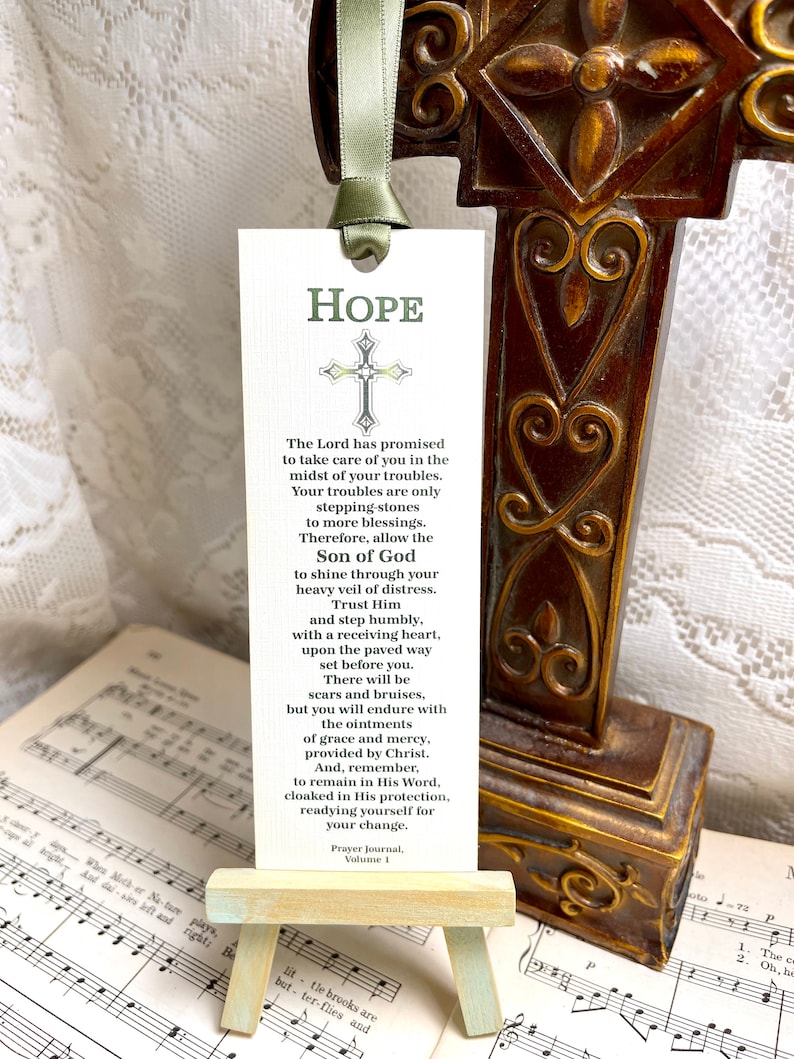 Hope Bookmark, Christian Chipboard Encouragement Bookmarks, Handmade ...