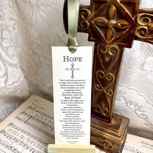Hope Bookmark, Christian Chipboard Encouragement Bookmarks, Handmade ...