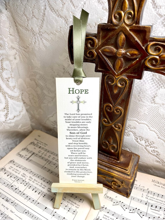 Hope Bookmark Christian Chipboard Encouragement Bookmarks - Etsy