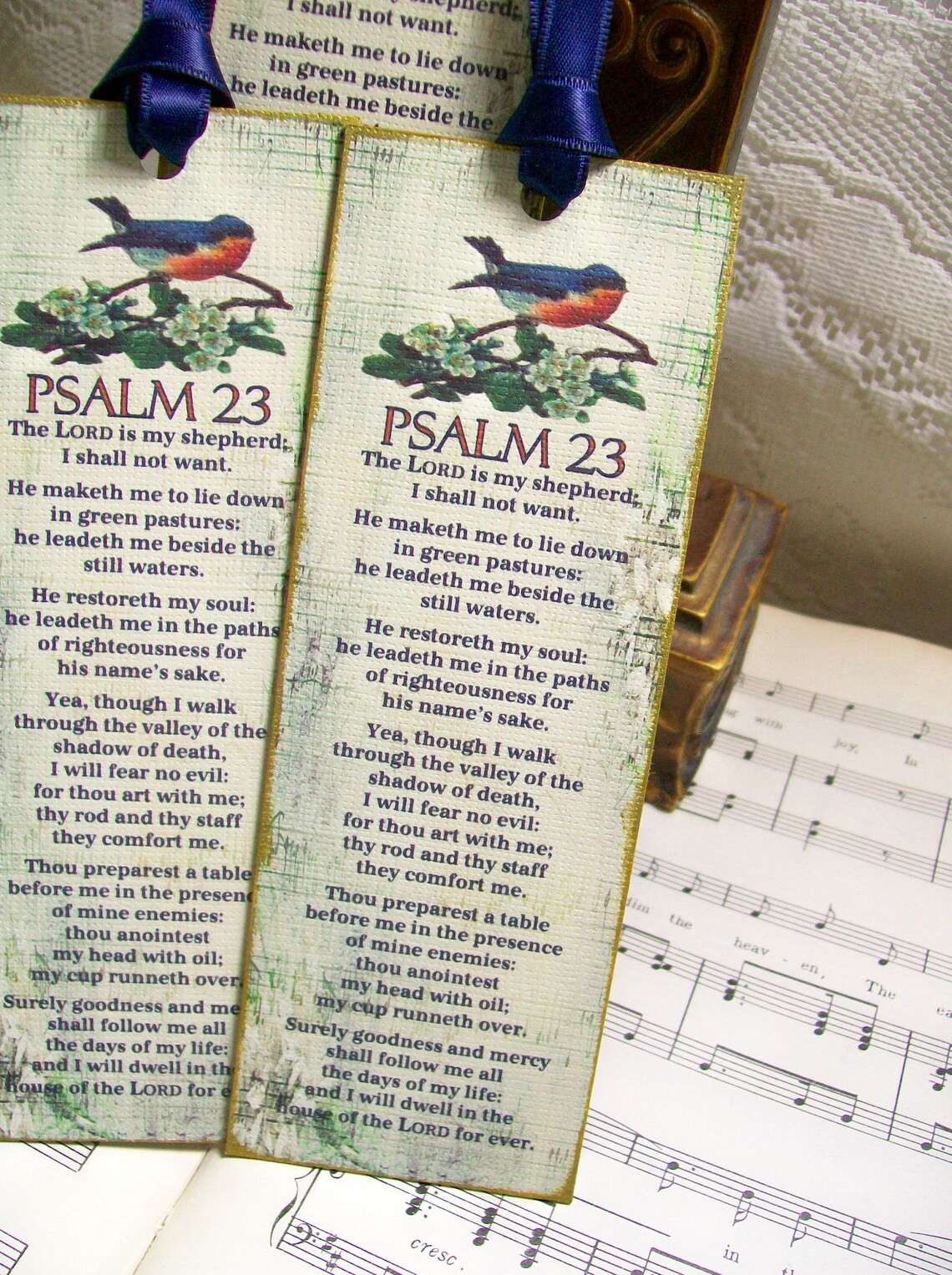 Psalm 23 Bookmark Christian Handmade Bookmark the Lord is My - Etsy