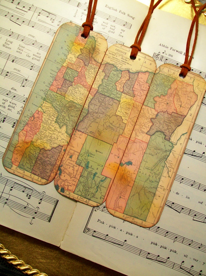 Oregon 1910 Map Bookmarks Historical County Map Bookmarks - Etsy