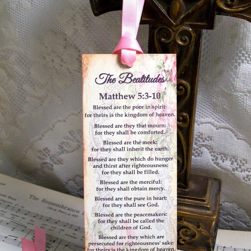 Beatitudes Bookmark - Etsy