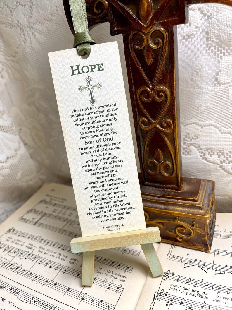 Hope Bookmark, Christian Chipboard Encouragement Bookmarks, Handmade ...