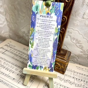 Psalm 23 Bookmark, Floral Christian Handmade Bookmark, the Lord is My ...