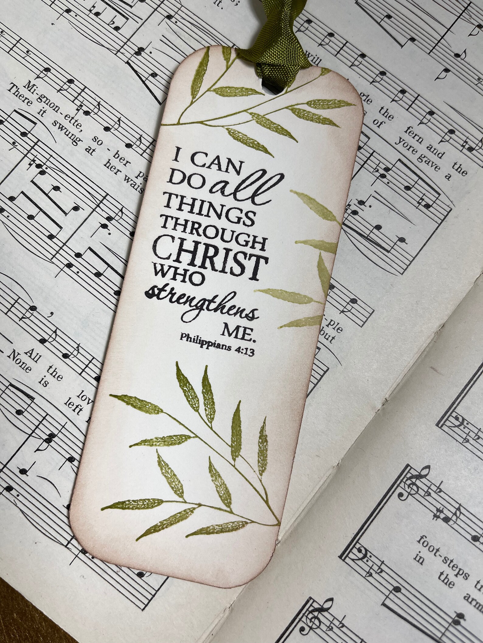 Scripture Bookmark Philippians 4:13 Christian Handmade | Etsy