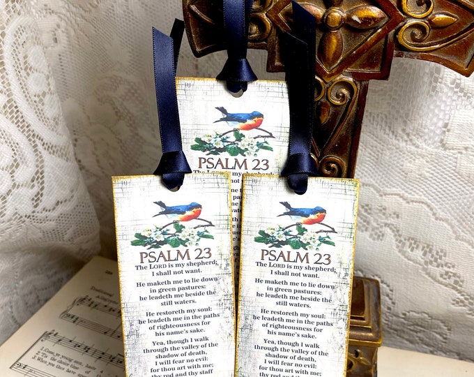 Psalm 23 Bookmark, Christian Handmade Bookmark, the Lord is My Shepherd ...