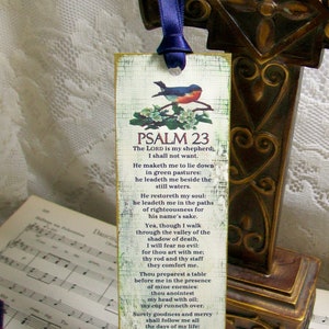 Psalm 23 Bookmark Christian Handmade Bookmark the Lord is My - Etsy