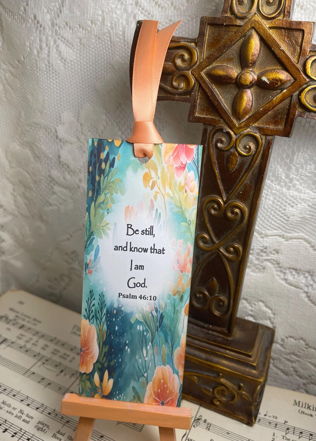 Psalm 46:10, Flower Bookmark, Be Still and Know I Am God, Flower ...