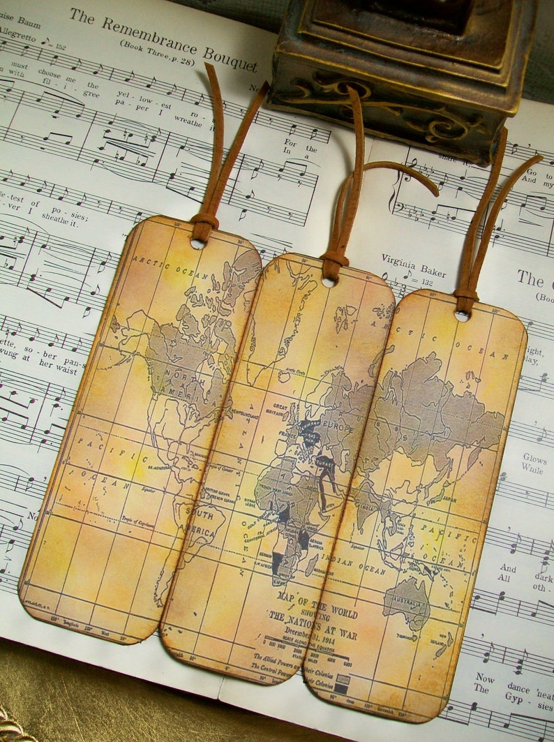 World War 1 Nations at War War Theater Map Bookmarks WWI - Etsy