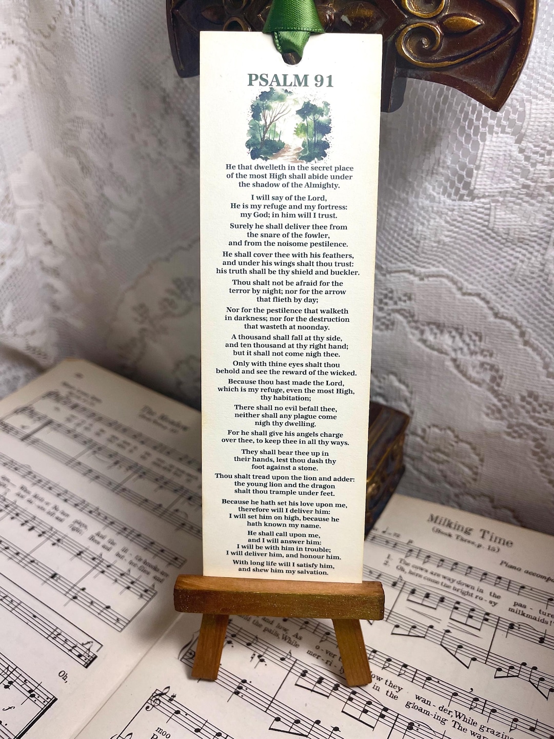 Psalm 91, Christian Handmade Bookmark, He That Dwelleth in the Secret ...