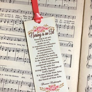 Nursing is an Art Bookmark, ONE Florence Nightingale Bookmark ...
