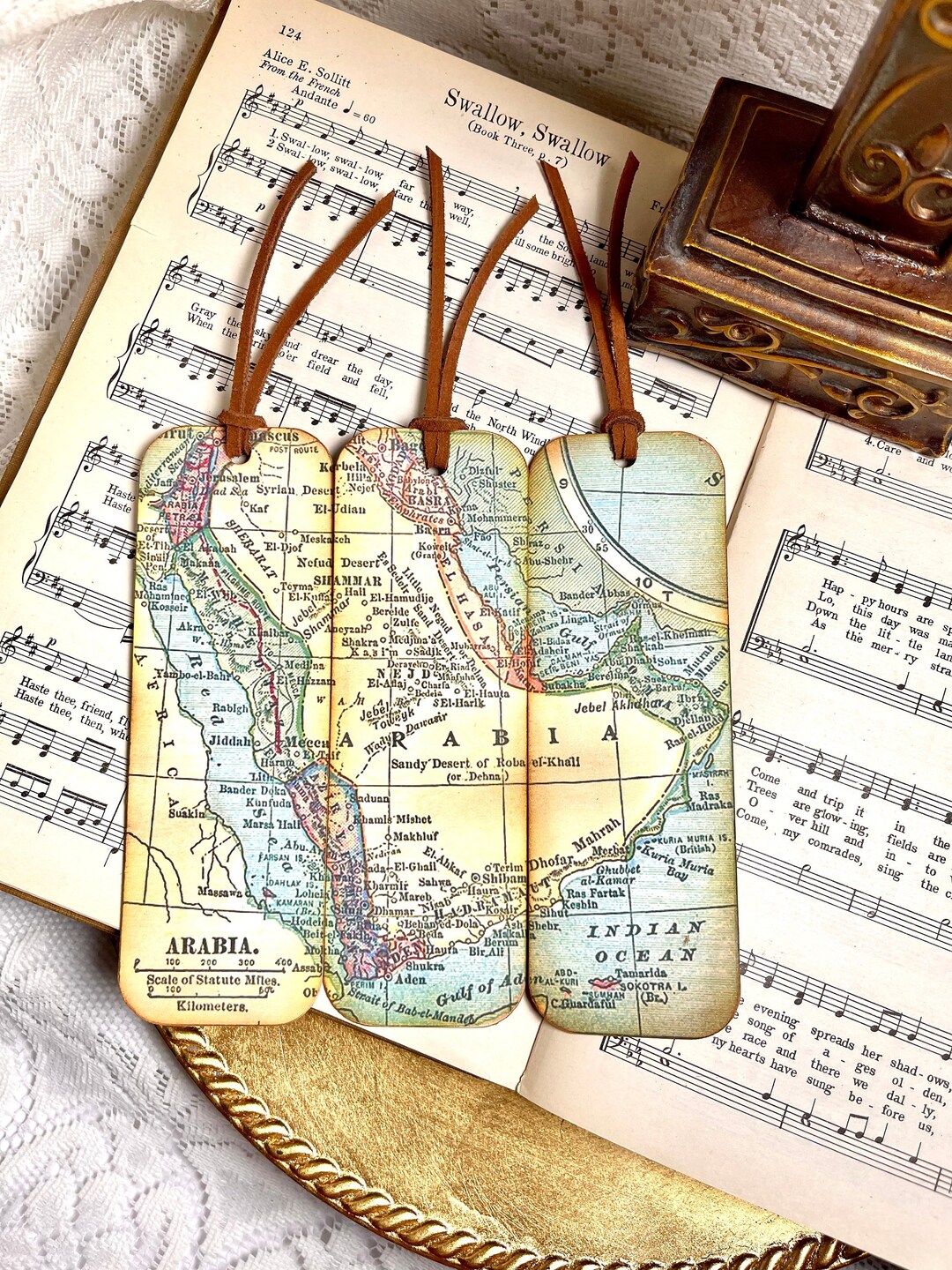 Arabia Map Bookmark Set for Men Historical Map Gifts Kingdom - Etsy