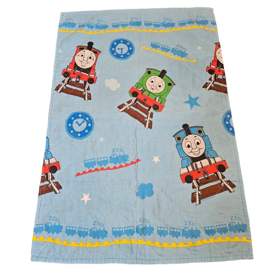 Thomas Train Engine Friends Blue Crib Toddler Comforter Blanket Blue ...