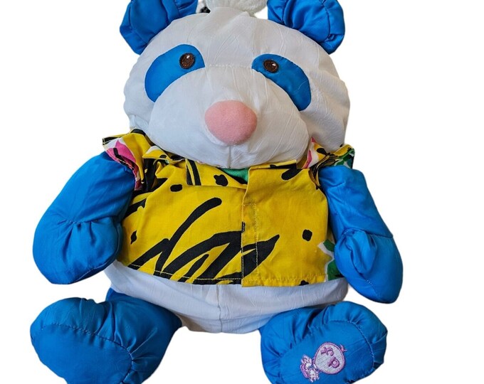 Fisher Price Puffalumps Wild Thing Blue White Panda Bear With Shirt ...