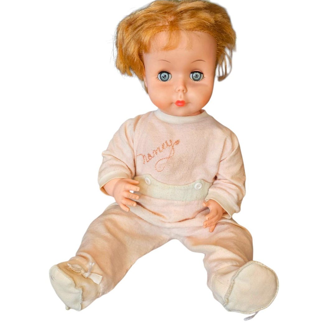 VTG 1960s Nancy Nurse Doll Deluxe Reading Doesnt Work READ 20" 1963 Red ...