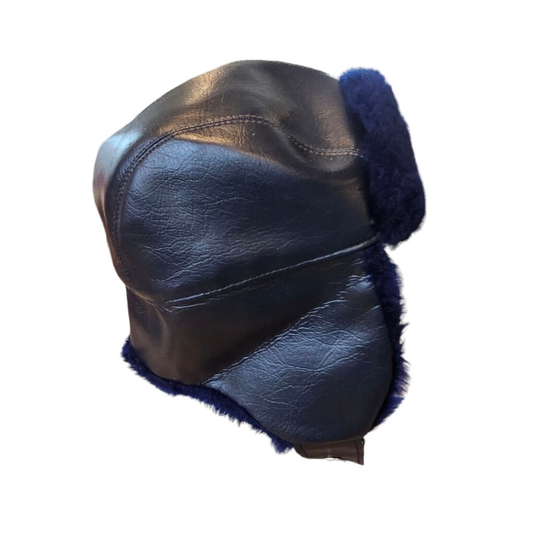 VTG Trapper Hat Eddie Family Vacation Style Ear Flap Blue Black 7.5 ...