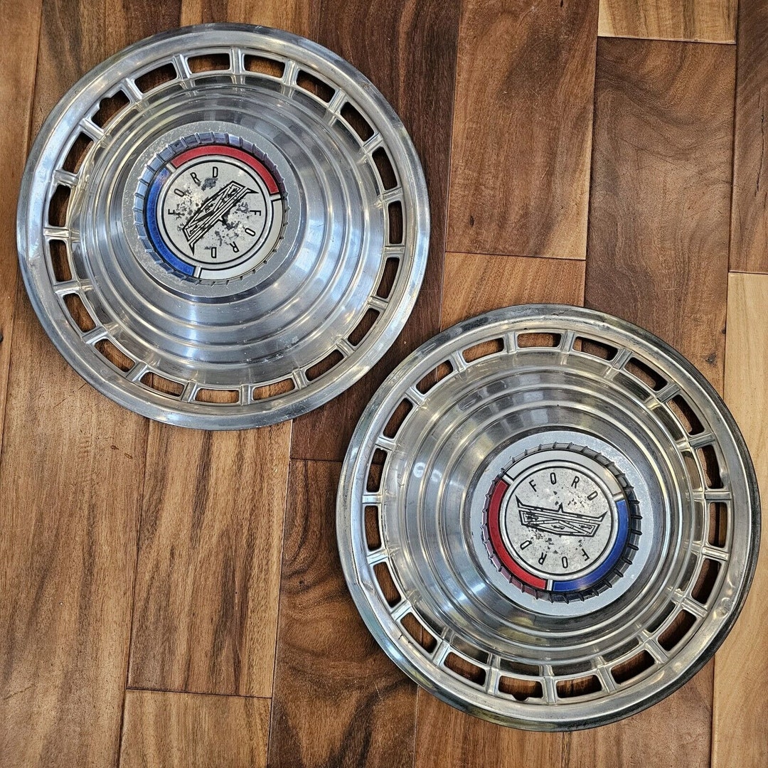 1963 Ford Galaxie Country Squire Wagon Dish Hubcap Hub Caps Set of 2 ...