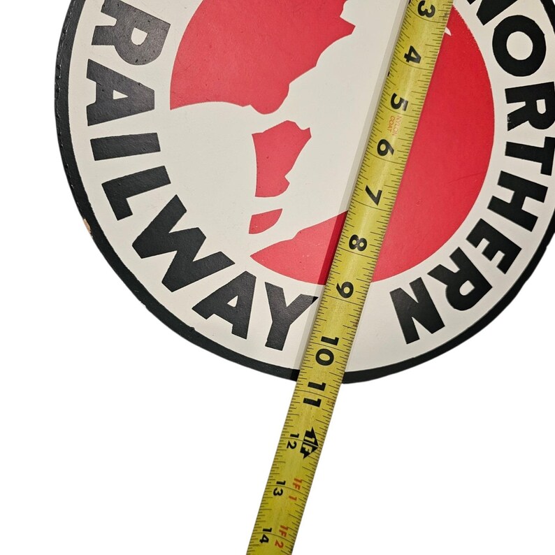 Vintage GREAT NORTHERN Railway Logo Painted Wooden Sign Railroad 11 ...