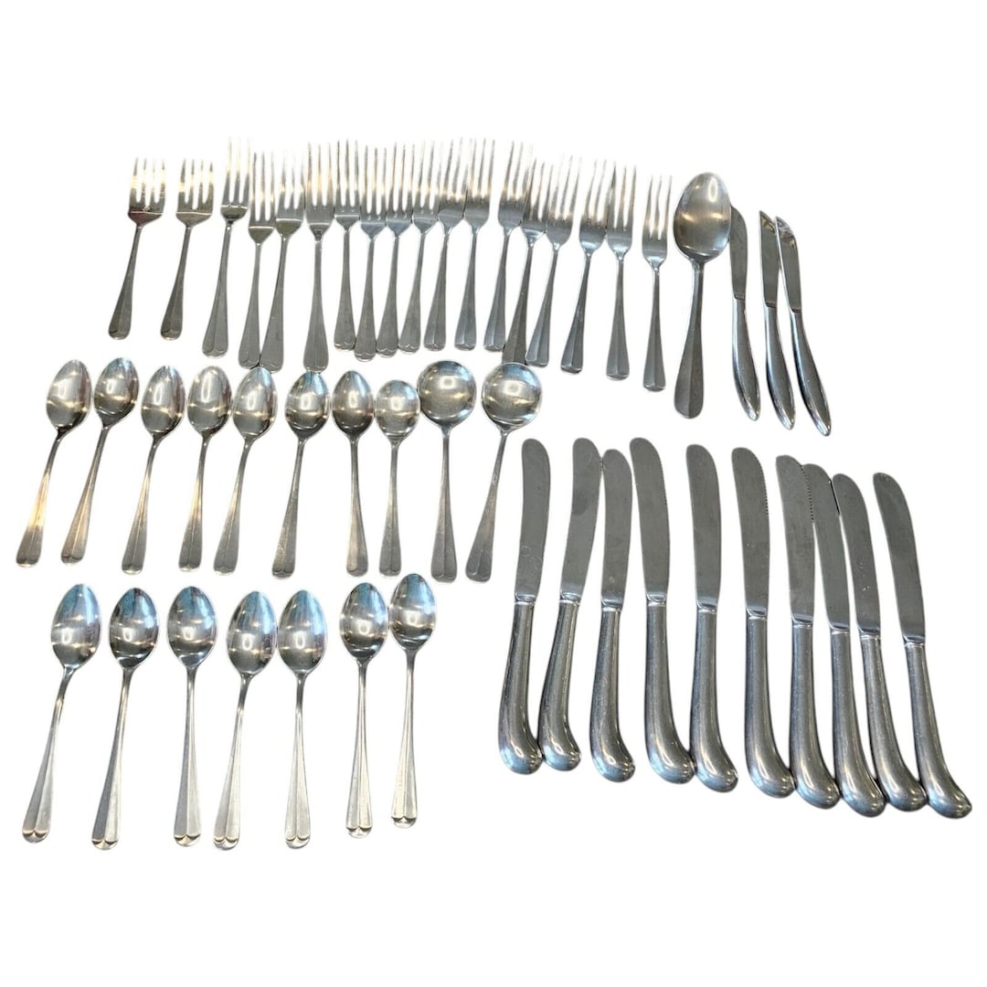 Vintage Mixed Leonard Oxford Hall 49 Piece Flatware Set 10 Pc Full Set Classic - Etsy