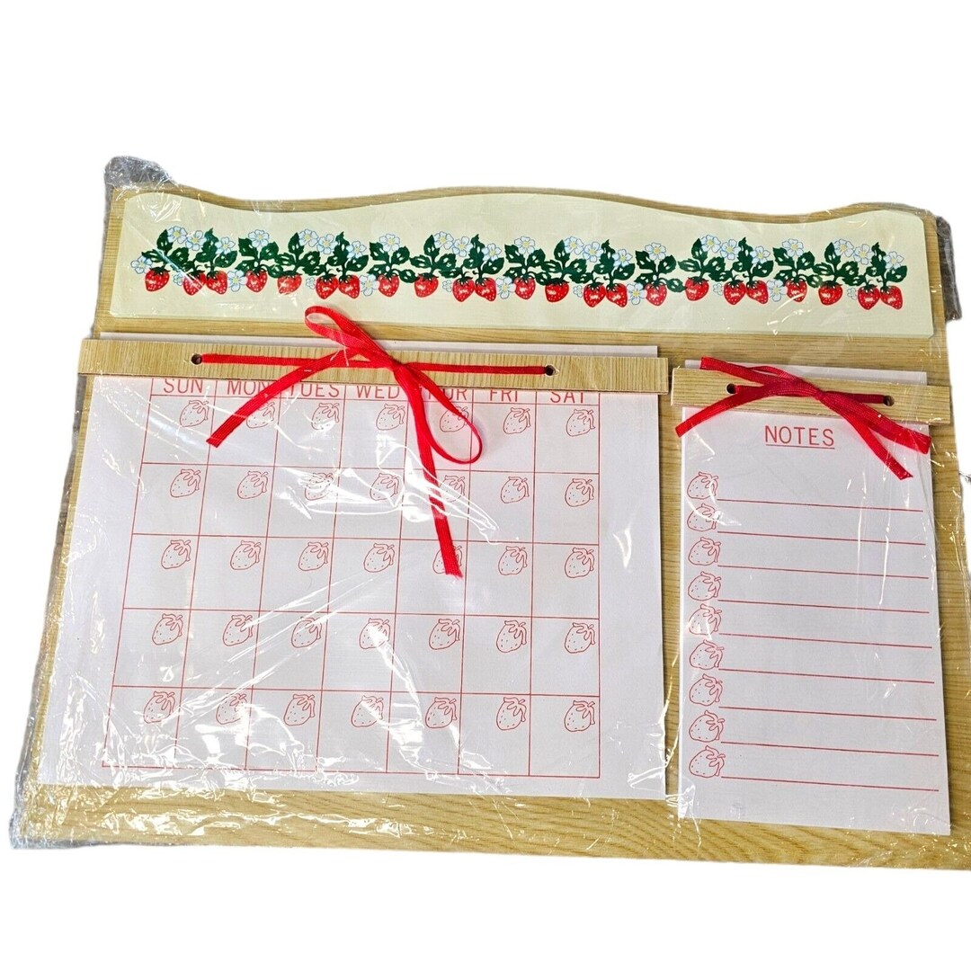 Vintage 90s Strawberry Wall Calendar House of Lloyd 12x15 Wall Mounted ...