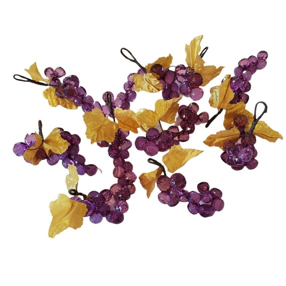 cheap offers online Vintage Purple Lucite Acrylic Faceted Cluster ...