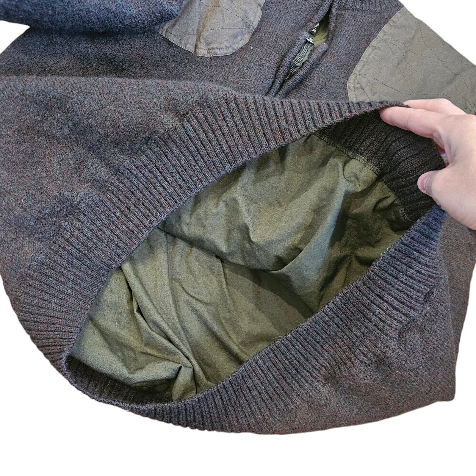 Vintage 90s Mens XLT Hunting Pullover Wool Jacket Brown Lined Knit ...