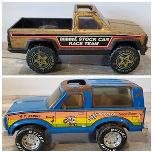 Vintage Diecast Buddy L Nylint Bronco Racing Team Truck 1982 Metal Body ...