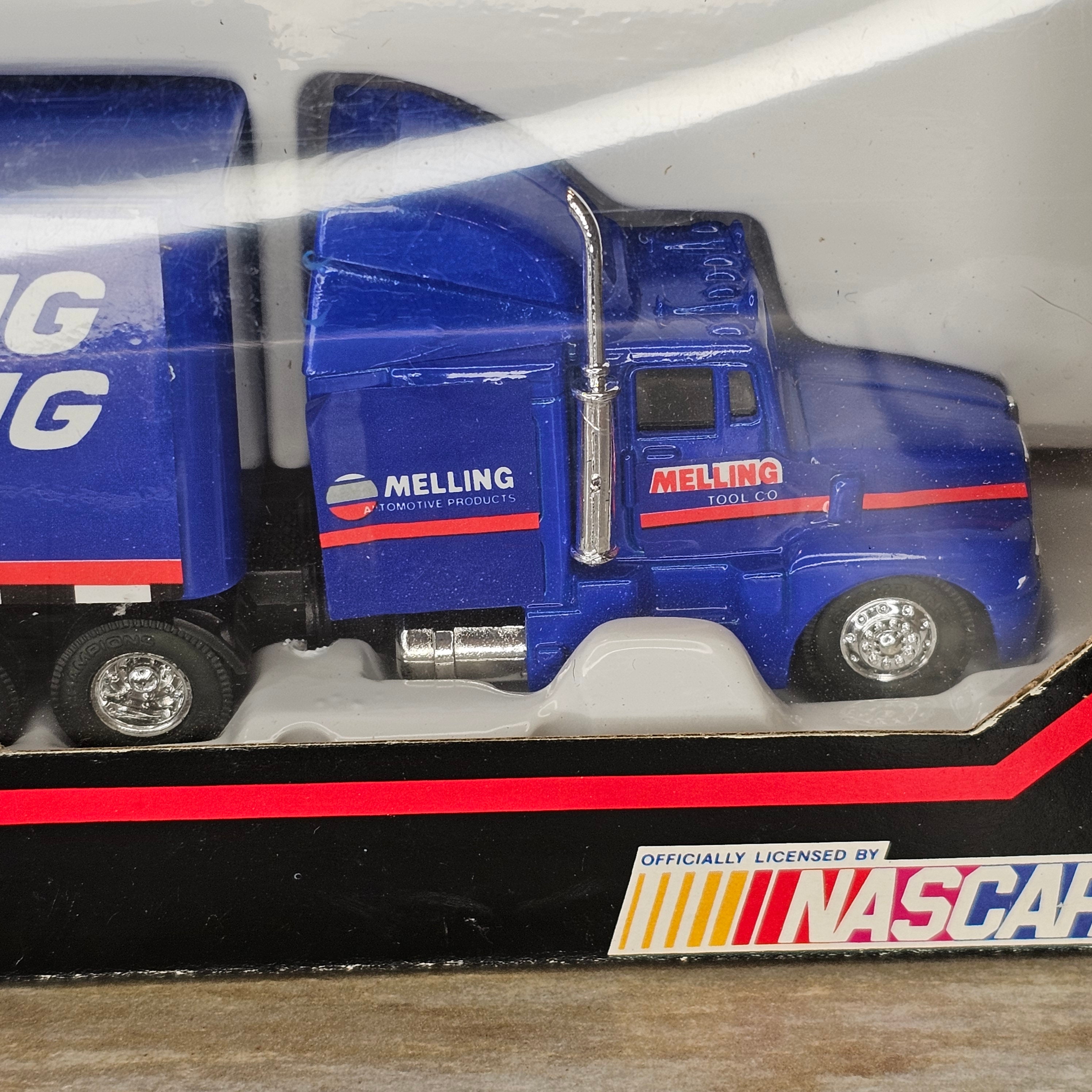 Racing Champions 9 Bill Elliot Melling Blue NASCAR Race Car Transporter ...