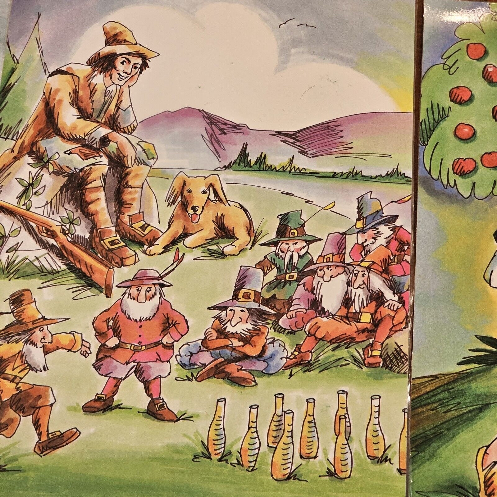 Retro Laminated Folk Tales Men Legend Wall Art Laminated Lot of 8 12 X ...