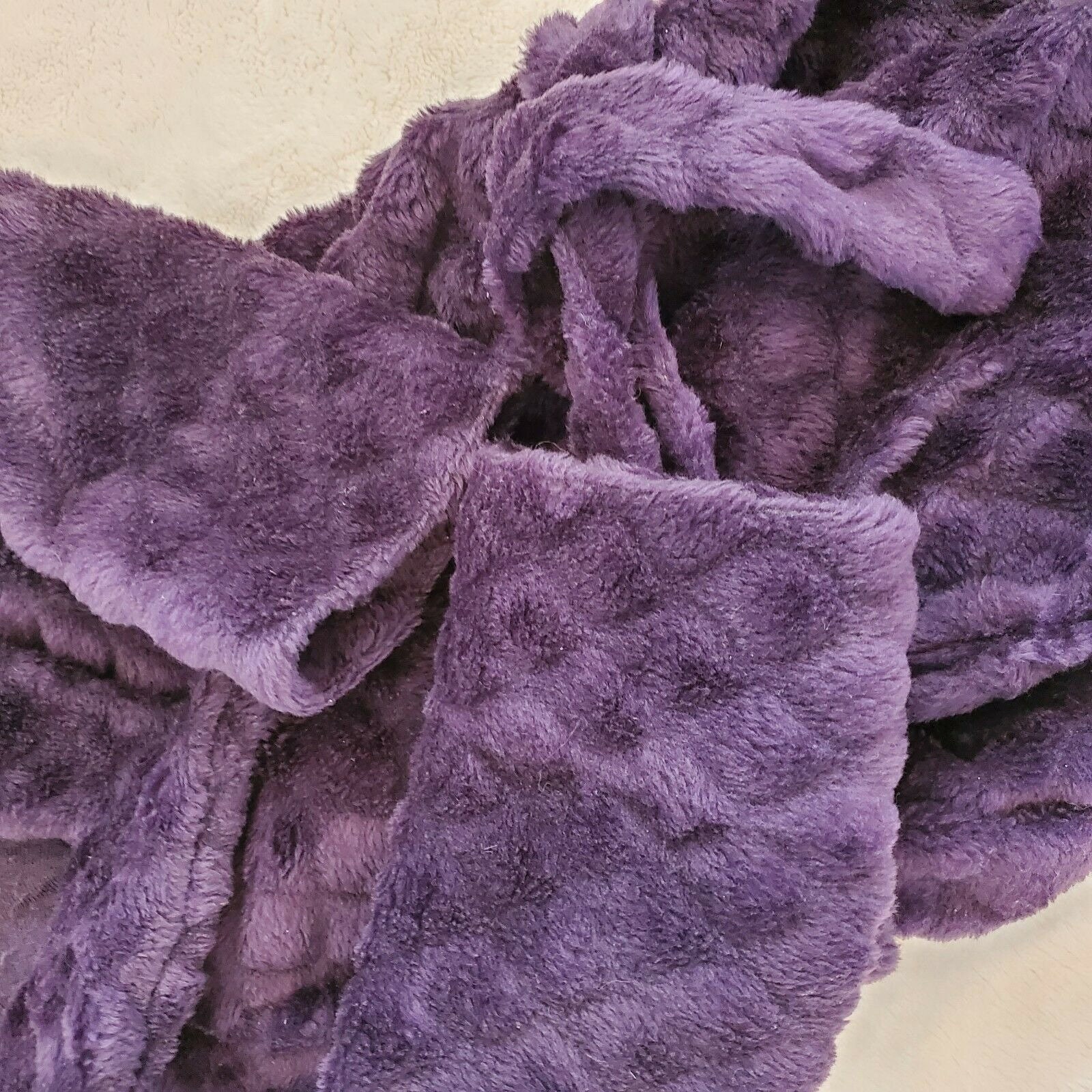 Vintage Womens Union Made Faux Fur Plush Purple Quilted Robe - Etsy
