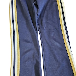 Vintage 90s Cheerleader Uniform Bootcut Pants 2 Tops Bullets Blue Gold ...