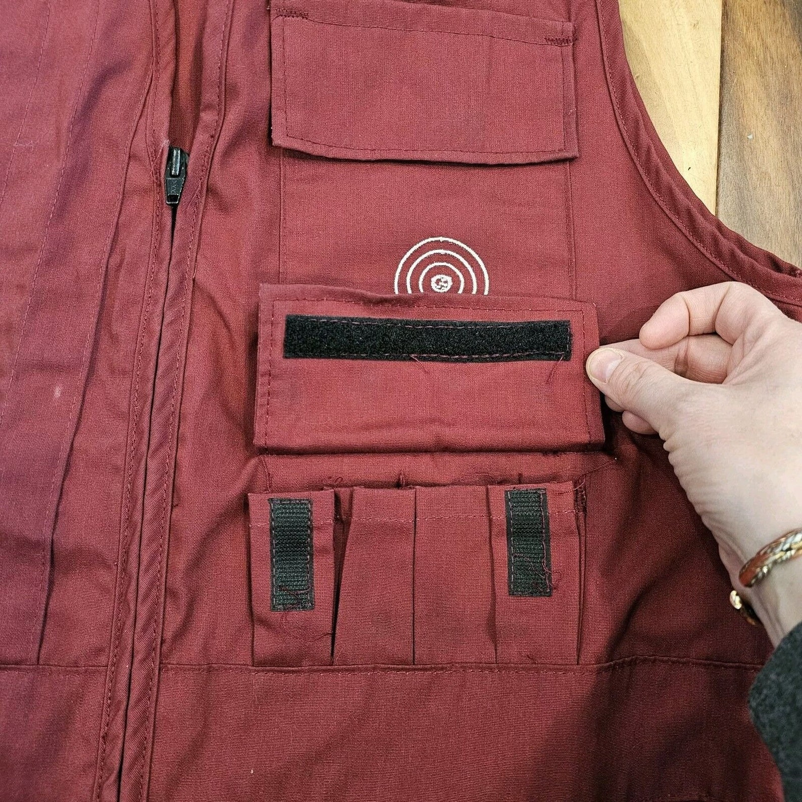 Vintage Lot of 2 10X Mens Hunting Shooting Outdoor Vest Size Medium Red ...