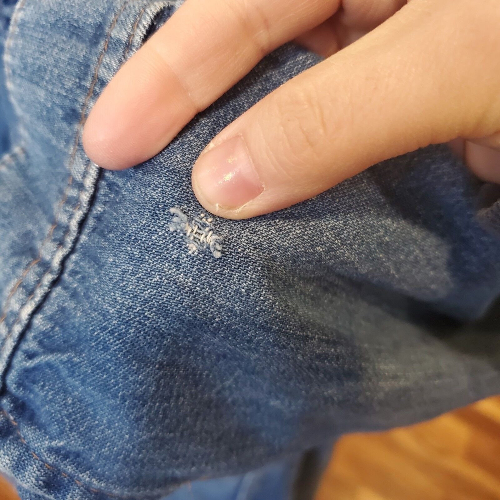 Vintage 70s Womens Denim Jean Jacket Snap Closure Flap Pockets Maverick ...